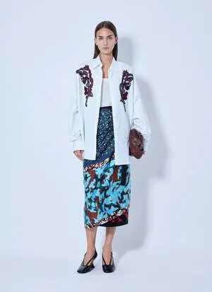 Dries Van Noten Scarfy Long Skirt