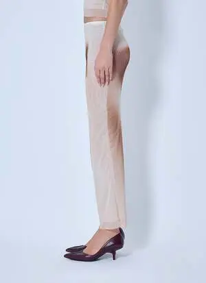 JEAN PAUL GAULTIER Mesh Printed Face Long Skirt