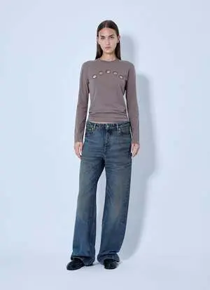 Marni Cut-out Detail Long Sleeve Top