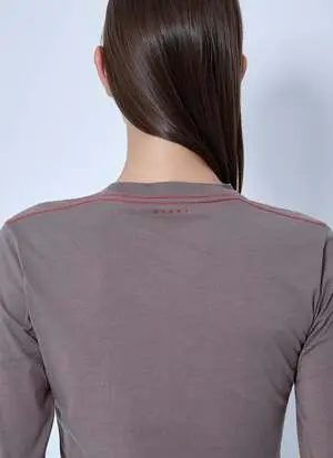 Marni Cut-out Detail Long Sleeve Top