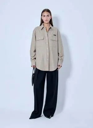 Miu Miu Checked Cotton Shirt