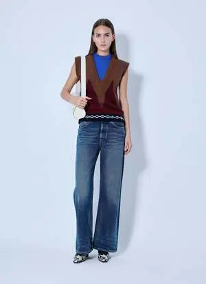 Marni Geometric Knit Sleeveless Vest