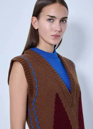 Marni Geometric Knit Sleeveless Vest