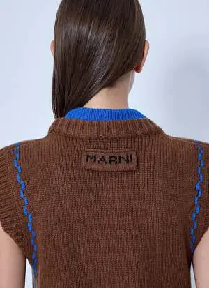 Marni Geometric Knit Sleeveless Vest