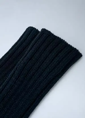 Yohji Yamamoto Long Ribbed Leather Gloves