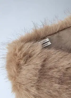 Max Mara Faux Fur Collar With Chain Links