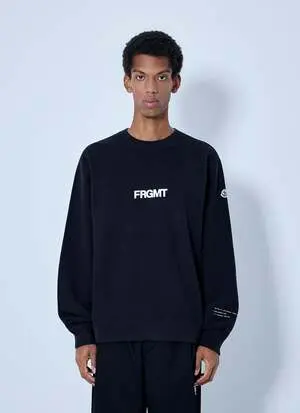 Moncler X Frgmt Hiroshi Fujiwara Logo Print Sweatshirt - Black
