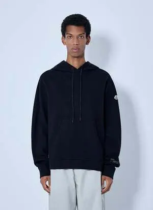 Moncler X Frgmt Hiroshi Fujiwara Hooded Sweatshirt With Patch Detail - Black