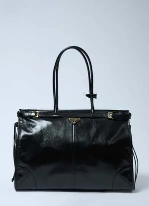 Prada Extra Large Bonnie Shoulder Bag - Black