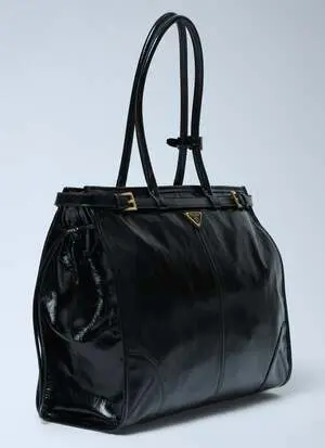 Prada Extra Large Bonnie Shoulder Bag - Black