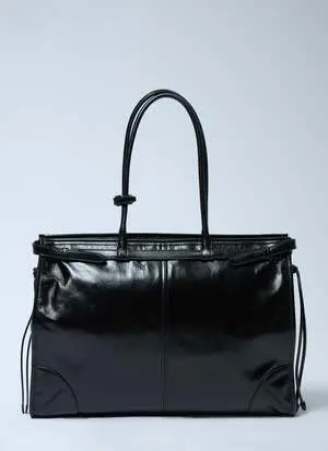 Prada Extra Large Bonnie Shoulder Bag - Black