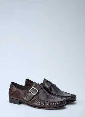 Marni Buckle Detail Leather Loafers