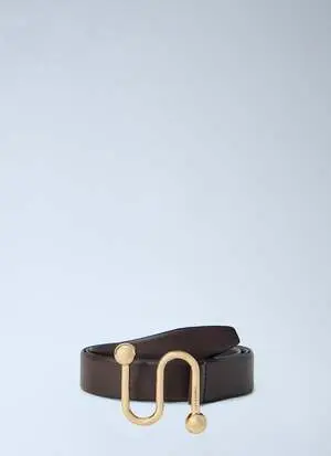 Sportmax Hook Buckle Leather Belt