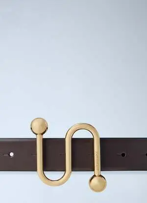 Sportmax Hook Buckle Leather Belt