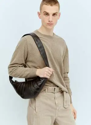 LEMAIRE Small Croissant Crossbody Bag - Brown