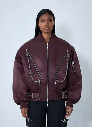 CHOPOVA LOWENA Helter Bomber Jacket - Brown