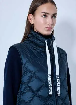 Max Mara Quilted Gilet With Drawstring Collar