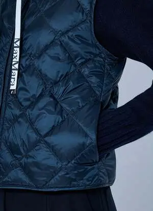 Max Mara Quilted Gilet With Drawstring Collar