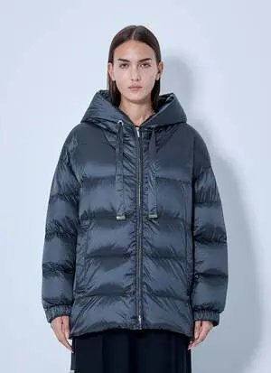 Max Mara Hooded Puffer Jacket - Blue