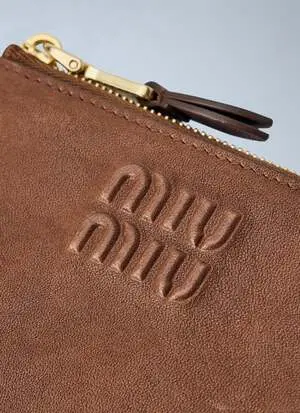 Miu Miu Oak Nappa Leather Envelope Card Holder