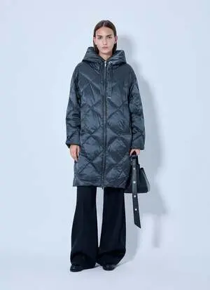 Max Mara Quilted Hooded Coat
