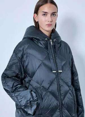 Max Mara Quilted Hooded Coat