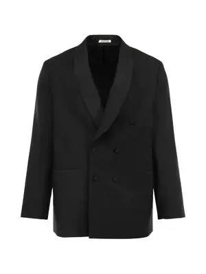 Auralee Double-breasted Shawl-collar Blazer