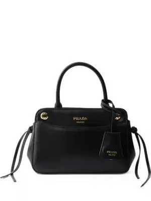 Prada Carry Mini Leather Handbag - Black