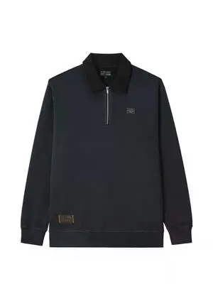 Izzue Quarter-zip Logo-patch Polo Shirt