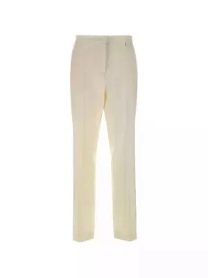 Fabiana Filippi Diamond-thread Tab-detail Trousers - Neutrals