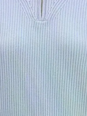 FORTE_FORTE Rib-knit Half-zip Jumper