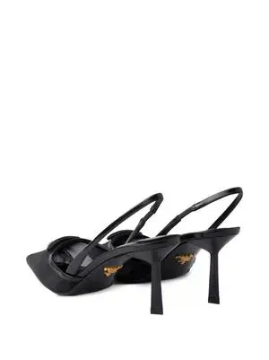 Prada Mesh Fabric Slingback Pumps