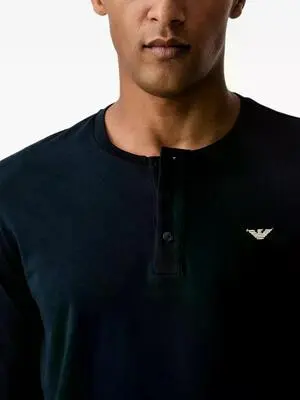 Emporio Armani Logo-embroidered Geometric-print Pajamas