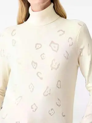 FRACOMINA Leopard-pattern Roll-neck Sweater