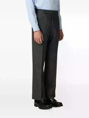 LARDINI Flat-front Straight-leg Trousers