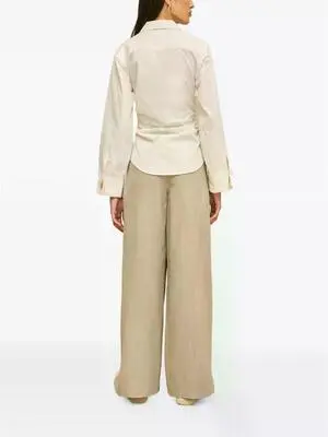 Cult Gaia Senne Ruched Shirt - Neutrals