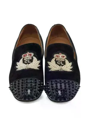 CHRISTIAN LOUBOUTIN Captain Loubi Spiked Slippers