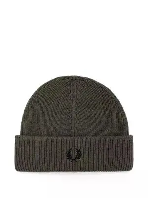 Fred Perry Logo-embroidered Wool Beanie Hat - Green