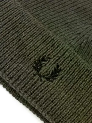 Fred Perry Logo-embroidered Wool Beanie Hat