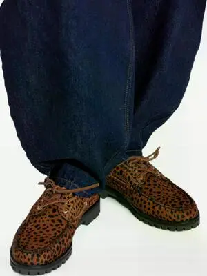 G.H.BASS Mallorie 3 Eye Leopard-print Shoes