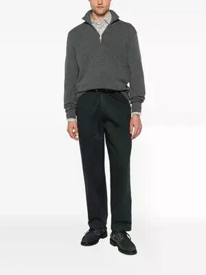 Marc O'polo Quarter-zip Knitted Sweater - Grey
