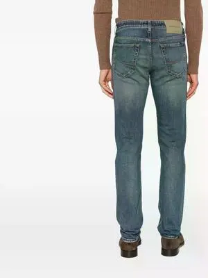 Jacob Cohen Logo-patch Whiskered Jeans