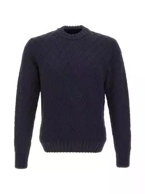 FILIPPO DE LAURENTIIS Diamond-knit Sweater - Blue