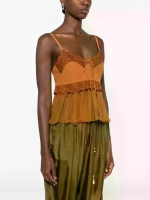 Chloé Lace-trim Pleated Silk Blouse