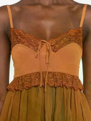 Chloé Lace-trim Pleated Silk Blouse