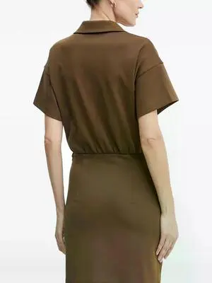 MORGAN Button-up Short-sleeve Mini Dress