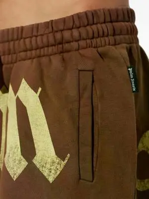 Palm Angels Logo-print Raw-cut Shorts