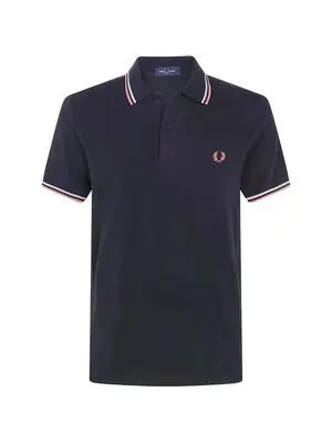 Fred Perry Twin-tipped Piqué Polo Shirt - Blue