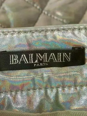 Balmain Iridescent Quilted Mini Skirt