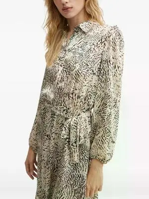 MORGAN Animal-print Belted Mini Dress